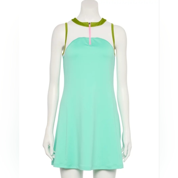tek gear | Dresses | Tek Gear Zipup Tennis Dress M Aqua Stone Nwt ...